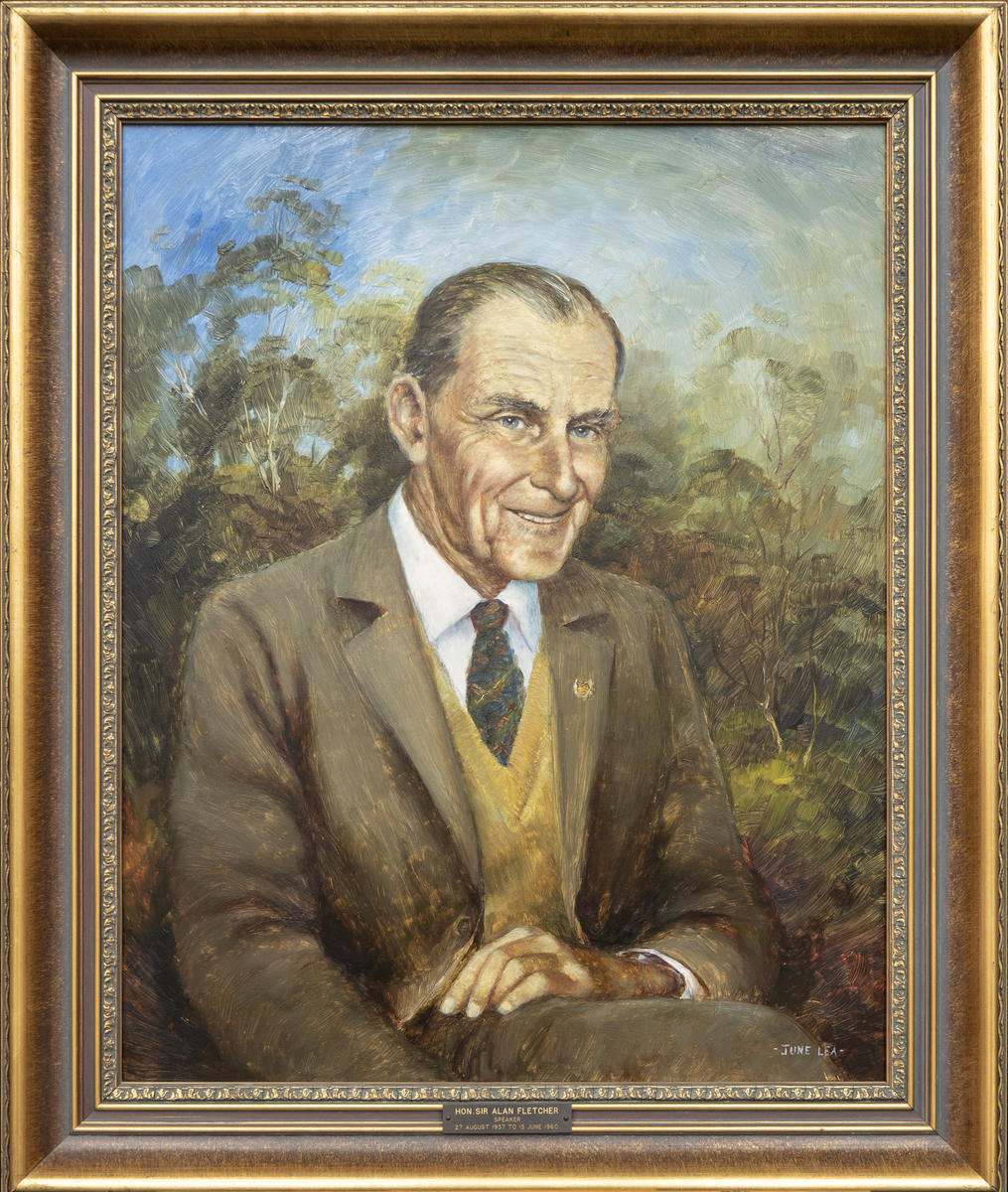 Portrait of Hon. Sir Alan Roy Fletcher KT - Queensland Parliament ...
